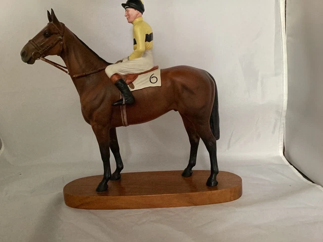 BESWICK RACEHORSE ARKLE With Pat Taffe Up On Wooden Plinth £250.00 ...