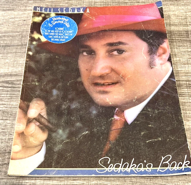 NEIL SEDAKA'S SEDAKA'S Back Songbook Piano vocal guitar 12 songs of ...