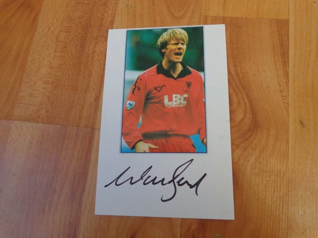 CARTA INDICE BIANCA 6X4" Firmata Di Warren Barton Genuina + Foto EUR 7 ...