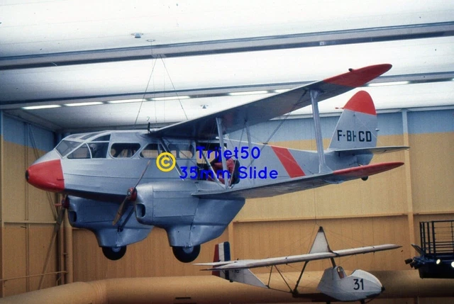 35MM COLOUR SLIDE De Havilland Rapide F-BHCD Musee De l'Air £2.76 ...