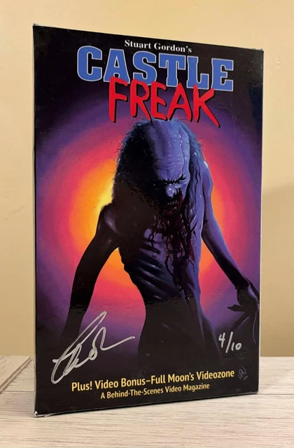 CASTLE FREAK BIG Box VHS Charles Band Signed 4/10 Only 10 Exist Full ...