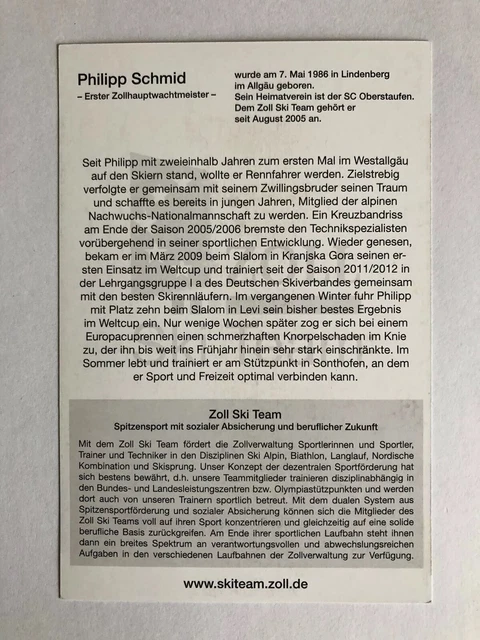 CARTOLINA AUTOGRAFATA ORIGINALE sci alpino Philipp Schmid EUR 1,00 - PicClick IT