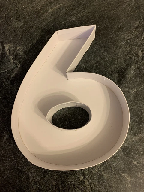 CARDBOARD FILLABLE NUMBERS 6 £6.99 - PicClick UK