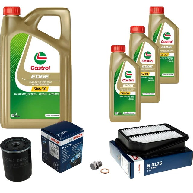 BOSCH INSPECTION SET 8 L Castrol 5W-30 M pour Suzuki Grand Vitara II 2. ...
