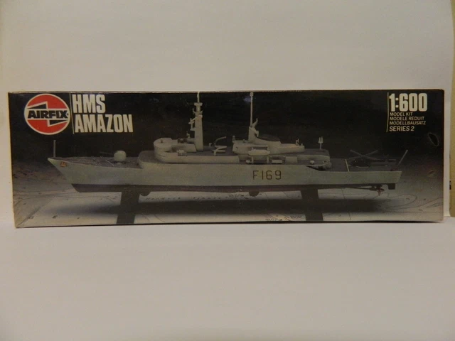 VINTAGE AIRFIX 1/600 Scale Hms Amazon Ship Model Kit 2 £19.00 - PicClick UK