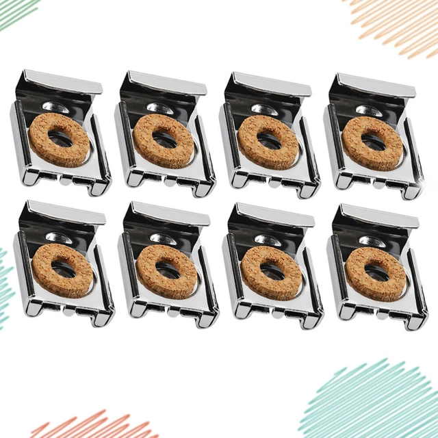 8 PCS BAMBOU Kit D'accrochage Miroir Mural Clips De Support EUR 9,19 ...