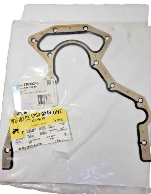 GENUINE OEM GM ACDELCO 12639249 Gasket Seal Engine Rear Housing ...