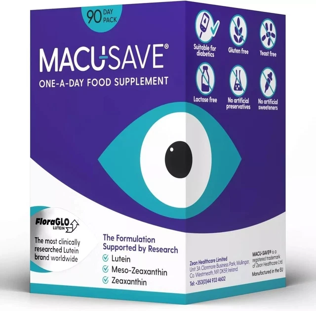 MACU-SAVE EYE HEALTH Food Supplement 90 Capsules - FREE DELIVERY £17.99 ...