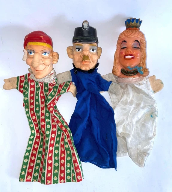 3X OLD HAND Puppets 1960er Years Punch-and-Judy Puppet Theatre ...
