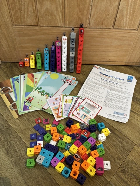 NUMBER BLOCKS MATHLINK Cubes 1-10 Activity Set Cbeebies Maths Counting ...