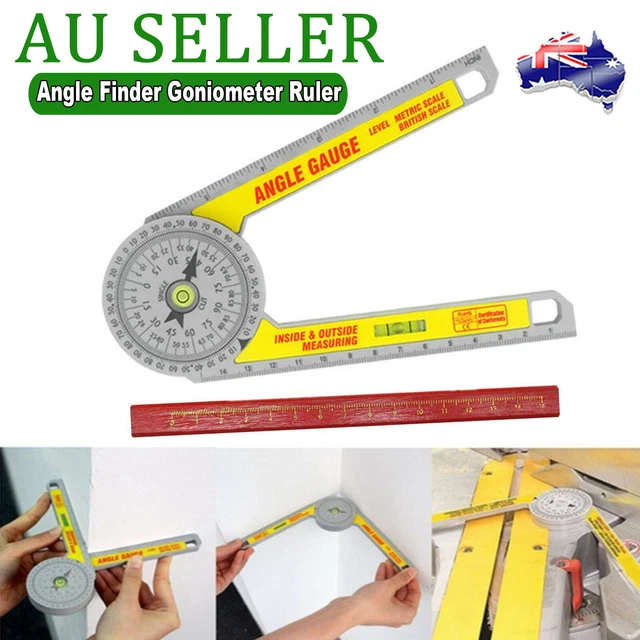 ANGLE FINDER GONIOMETER Ruler Miter Drawing Measuring Level Tools Saw ...