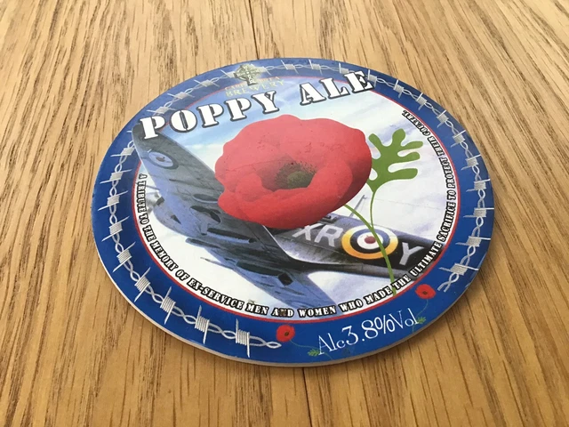 Ww2 Spitfire Military Aircraft Poppy Remembrance Day Beer Pump Clip
