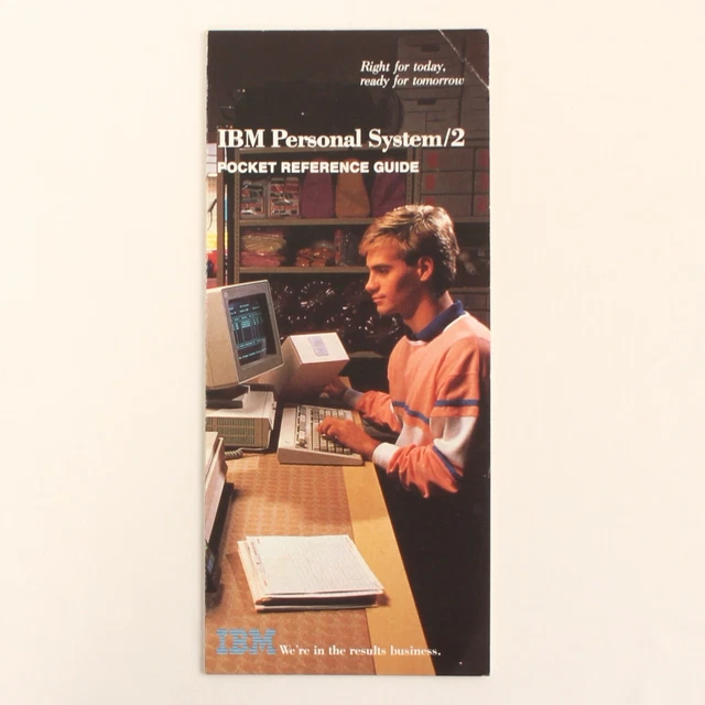 VINTAGE IBM PERSONAL System/2 Pocket Reference Guide (B2B Fold-Out ...