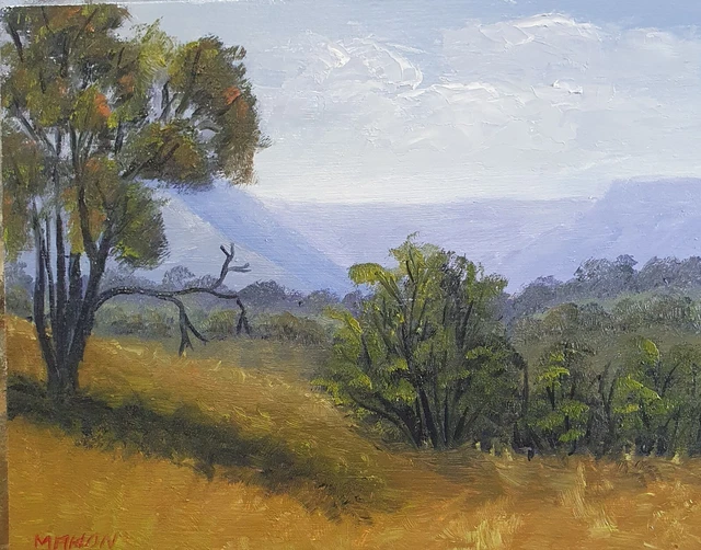 AUSTRALIAN LANDSCAPE ORIGINAL Oil Painting A Country View Noosa Cheryl ...