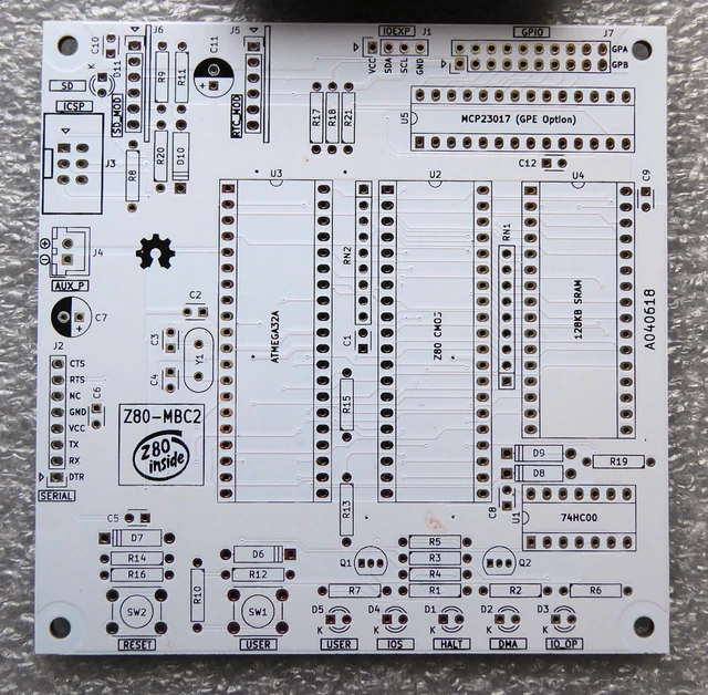 Z80-MBC2 BARE PCB with White Solder Mask - CP/M 80 etc. £4.99 - PicClick UK