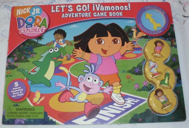 DORA THE EXPLORER Let's Go! Adventure Game Board Book ~Spin & Play w/4 ...