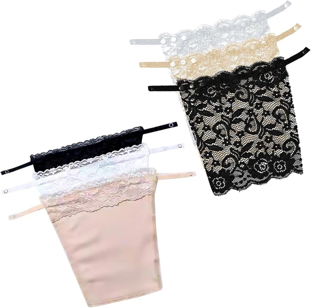 GWAWG 6 PCS Lady Clip-on Mock Camisole Bra Insert Overlay Modesty Panel ...