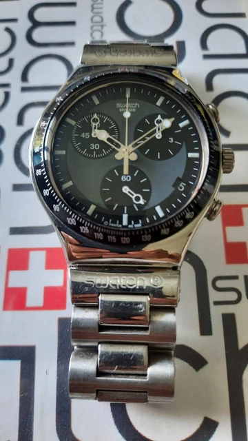 SWATCH WINDFALL YCS410GX Cronografo Irony 39 mm Acciaio Inox EUR 89,74 ...
