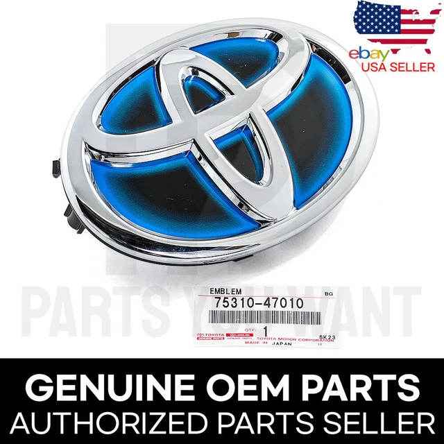 GENUINE TOYOTA OEM Hybrid Front Radiator Grille Badge Emblem Logo 75310 ...