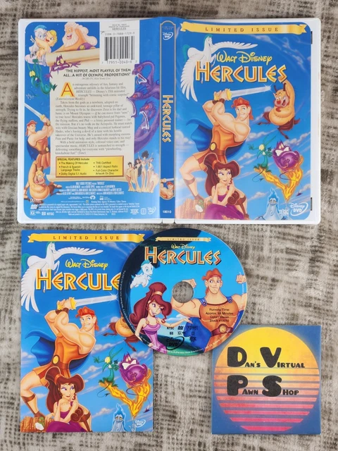 HERCULES LIMITED ISSUE DVD Bilingual Disney w Insert 1997 NM near MINT ...