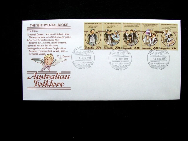 1983. AUSTRALIAN FOLKLORE. The Sentimental Bloke. First Day Cover. $1. ...