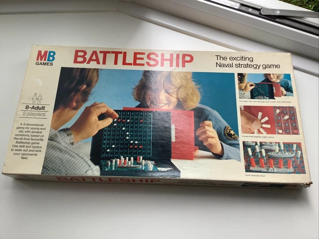VINTAGE RETRO BATTLESHIP Board Game 1975 by MB Games Naval Strategy Complete £8.99 - PicClick UK