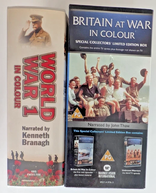 VHS BOX SET Bundle Britain at War in Colour + World War 1 in Colour 5 ...