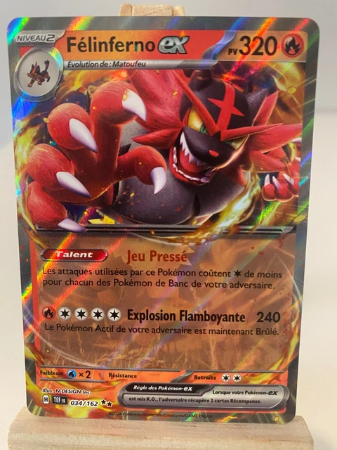 CARTE POKEMON FELINFERNO 034/162 EX EV5 Ecarlate et Violet TEF FR NEUF ...