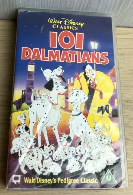 101 DALMATIANS (ANIMATED) VHS Video PAL, Fun Animation Family Film Dogs ...