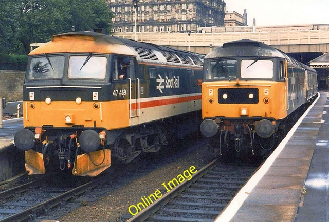 RAILWAY PHOTO 6X4 Class 47 47469 Intercity Scotrail Edinburgh Waverley ...