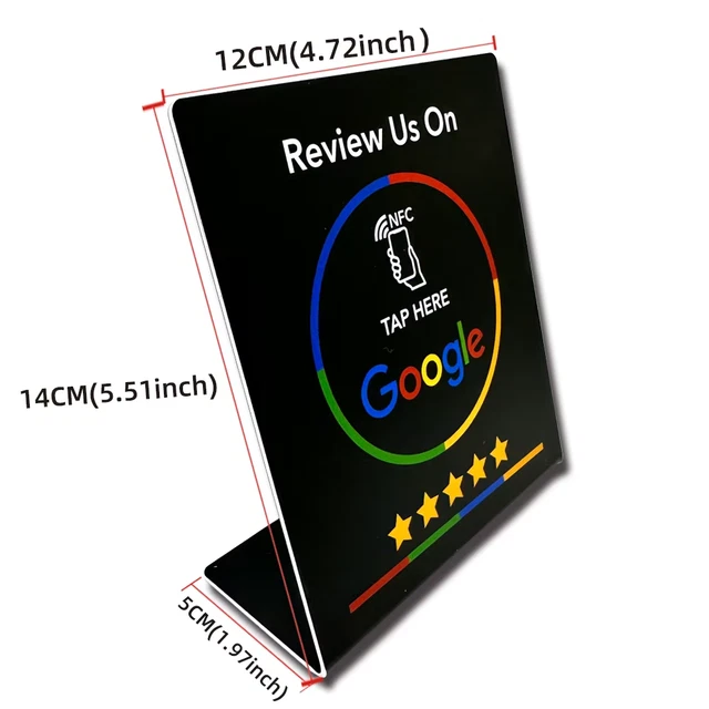 NFC TAG 13.56MHZ Programmable Google Review Card NFC Station Table NFC ...