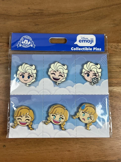 6 Disney Pins Disney Parks Frozen Emoji Blitz Booster Set Anna And Elsa