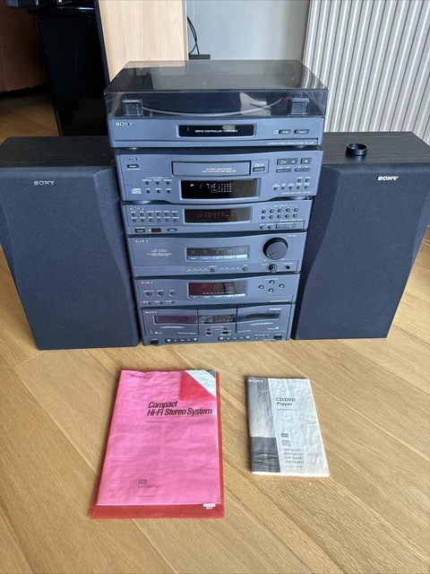 RETRO HIFI STACK Music system sony LBT-D307 Turntable Radio Cd Tape £ ...
