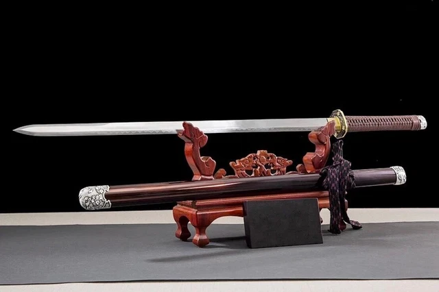 COMBAT WAR TSURUGI Two Handed Japanese Katana Sword Ninja T10 High ...