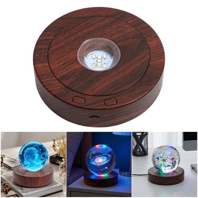 MULTIPLE COLOR ROTATING Stand USB Powered for Jewelry Artwork Showcase ...