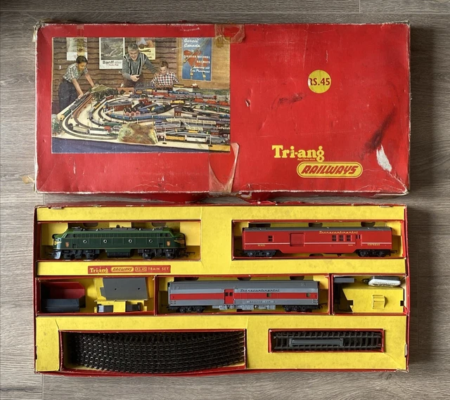 EXTREMELY RARE TRI-ANG Rs.45 Train Set Boxed £100.00 - PicClick UK