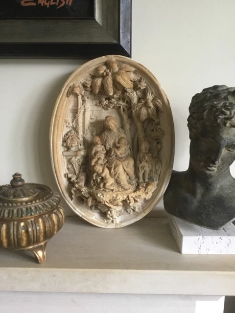 PLASTER BAS RELIEF antique wall hanging , stunning detail ,Italian ...