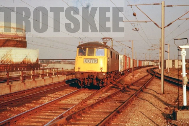 35MM SLIDE BR British Railways Electric Loco Class 83 83006 Wigan 1977 ...