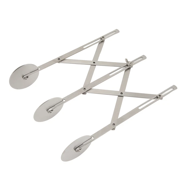 3 WHEEL PASTRY Cutter Roller Stainless Steel Uniform Slicing Multi ...