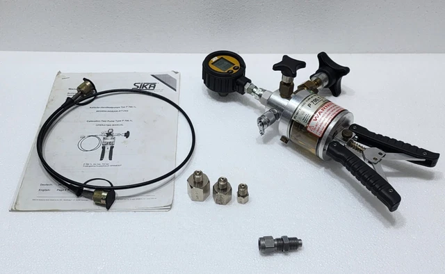 SIKA P700.1L HAND Held Test Pump / Pressure Calibrator w/ 700 Bar Gauge ...