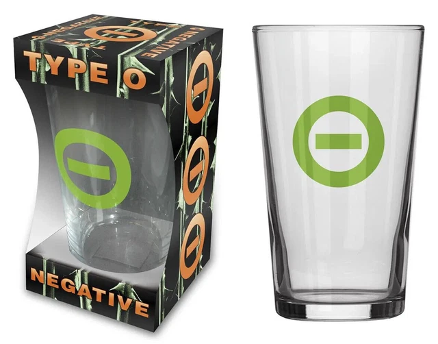 TYPE O NEGATIVE BIERGLAS BEER GLASS OCTOBER RUST NEGATIVE SYMBOL PINT ...