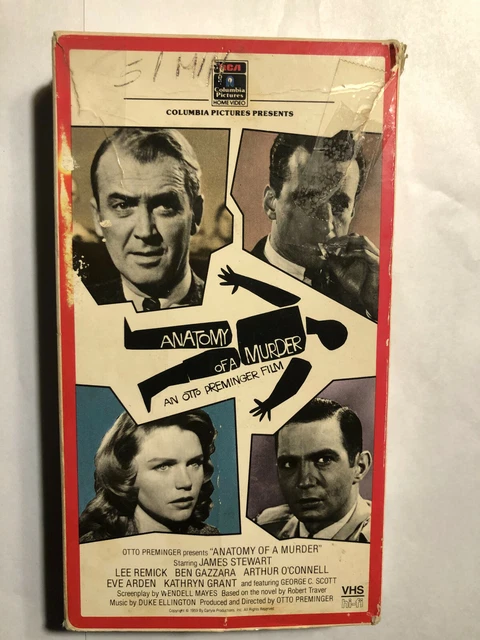 Anatomy Of A Murder James Stewart Lee Remick Vhs Rca Columbia 1959