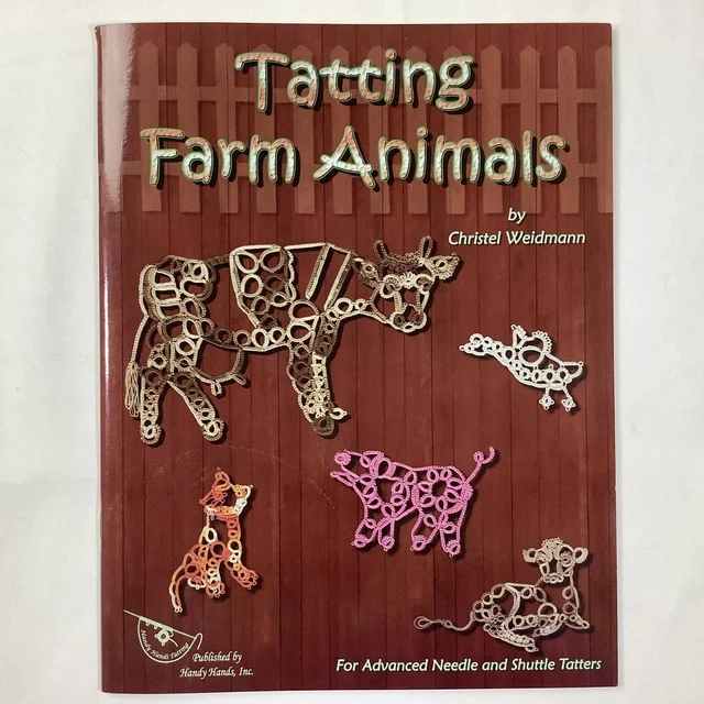 CRAFT BOOK NEEDLEWORK Tatting Make Animals Tatting Farm Animals Needle ...