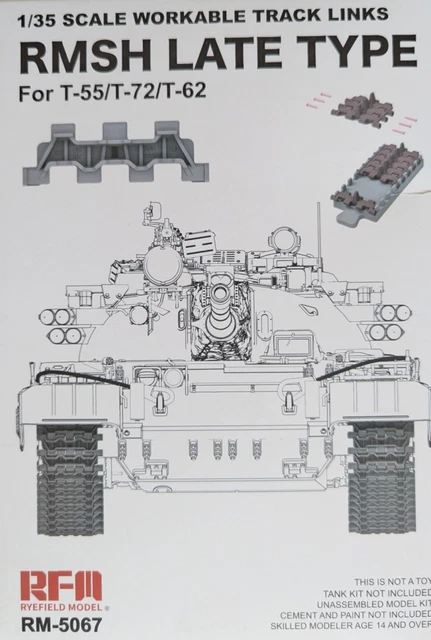 RYEFIELD MODEL RFM 5067 - 1:35 RMSH late type work. track links f. T55 ...