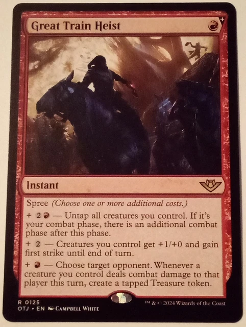 GREAT TRAIN HEIST #0125 MTG Outlaws of Thunder Junction raro quasi ...