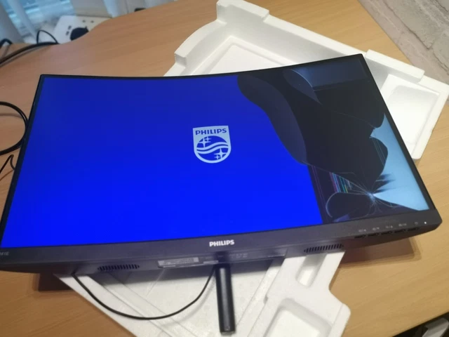 PHILIPS 241E1SC 24 Inch FHD Curved Monitor, 75Hz, VA, 4ms, FreeSync ...