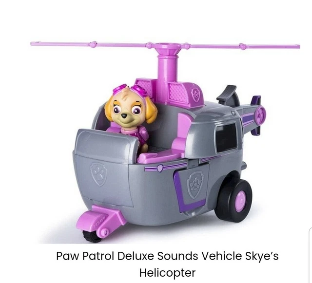 PAW PATROL 🔥 Skye DELUXE Helicopter Copter SOUNDS Vehicle Boy Girl Gift ...