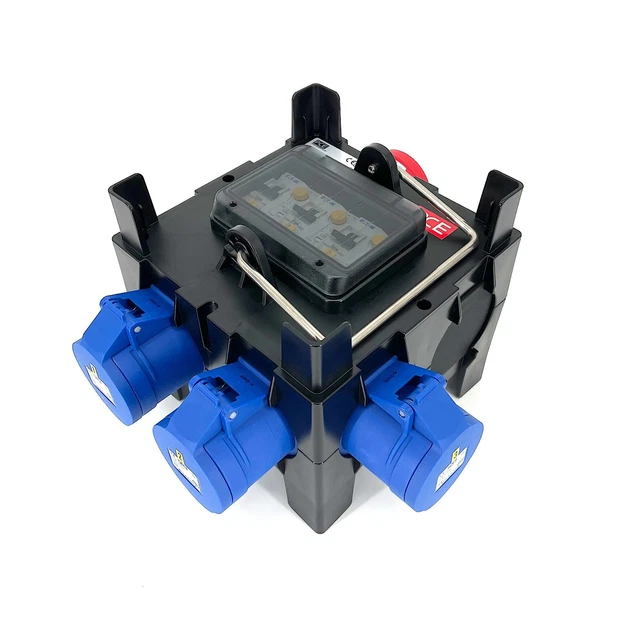 PCE IMST POWER Distribution Box 32A 415V Three Phase Distro IP44 RCBO ...