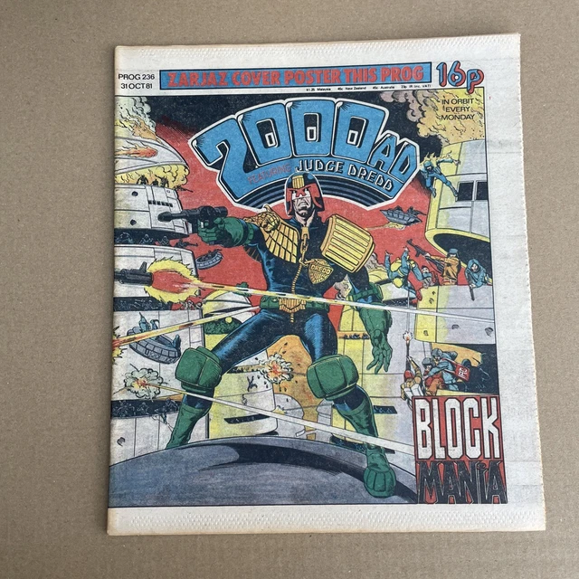 2000AD PROG 236 31st October 1981 - Block Mania - good condition EUR 7 ...