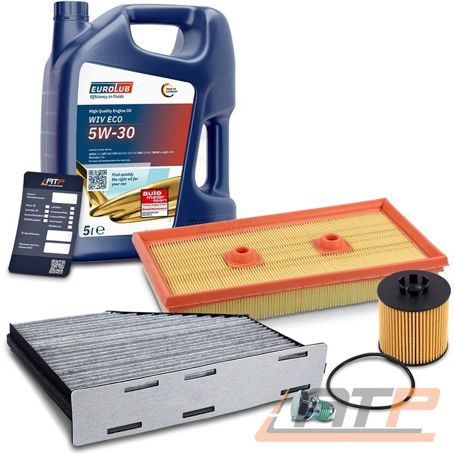 INSPEKTIONSPAKET FILTERSATZ SET A+5L Eurolub 5W-30 Für Vw Eos 1.6 Fsi EUR 52,34 - PicClick DE